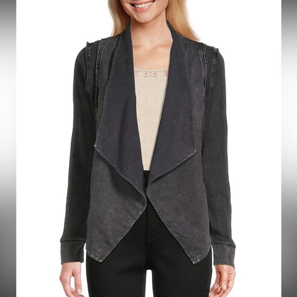 Leo & Nicole | Tops | Leo Nicole Solid Acid Wash Army Green French Terry Wing Collar Cardigan ...